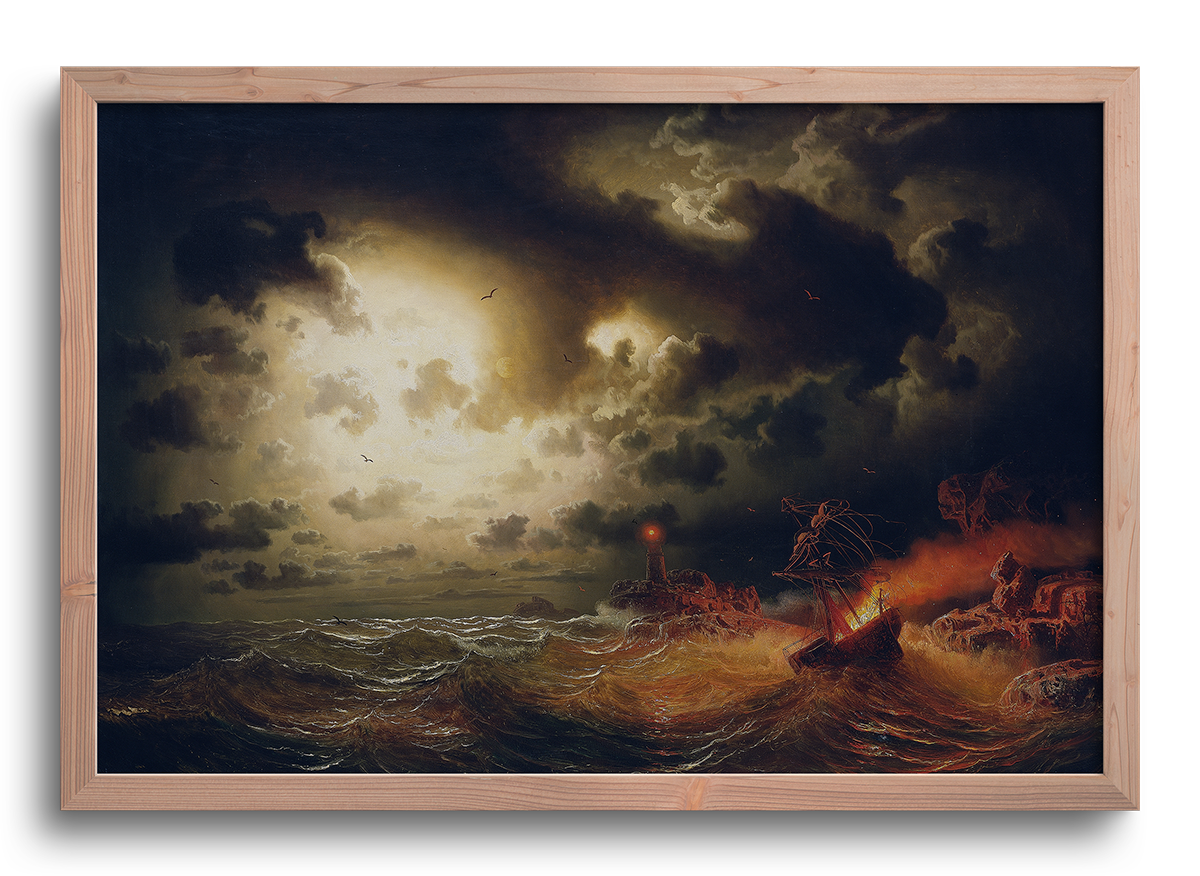 Vapor ardiente (1858) (Marco madera y vidrio) – Kida cuadros